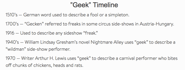 Freaks & Geeks: A Cultural History of the Term “Geek” | The Geek ...